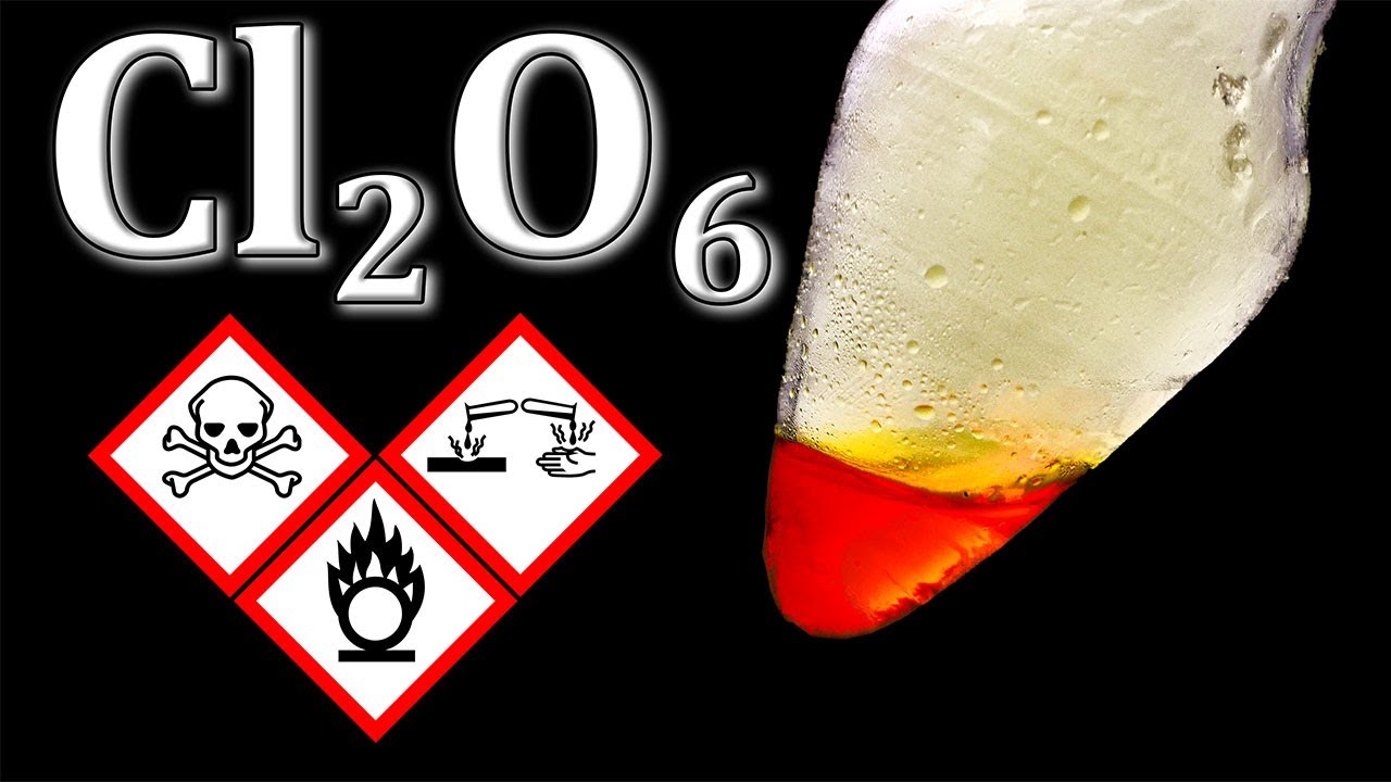 Dichlorine Hexoxide - this liquid EXPLODES on laser beam exposure!😱 ...