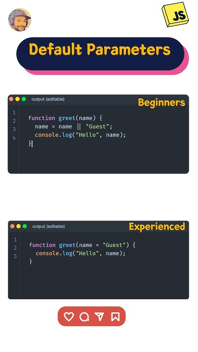 Default Parameters in JavaScript Explained! #coding #shorts - YouTube