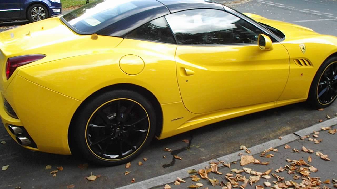 FERRARI CALIFORNIA IN YELLOW - YouTube