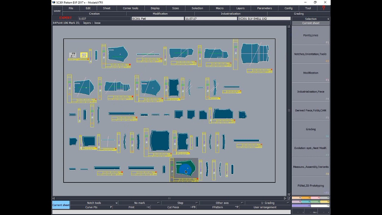 Lectra_0119 Sleeve gumball internal line automatic ️ cutting. - YouTube