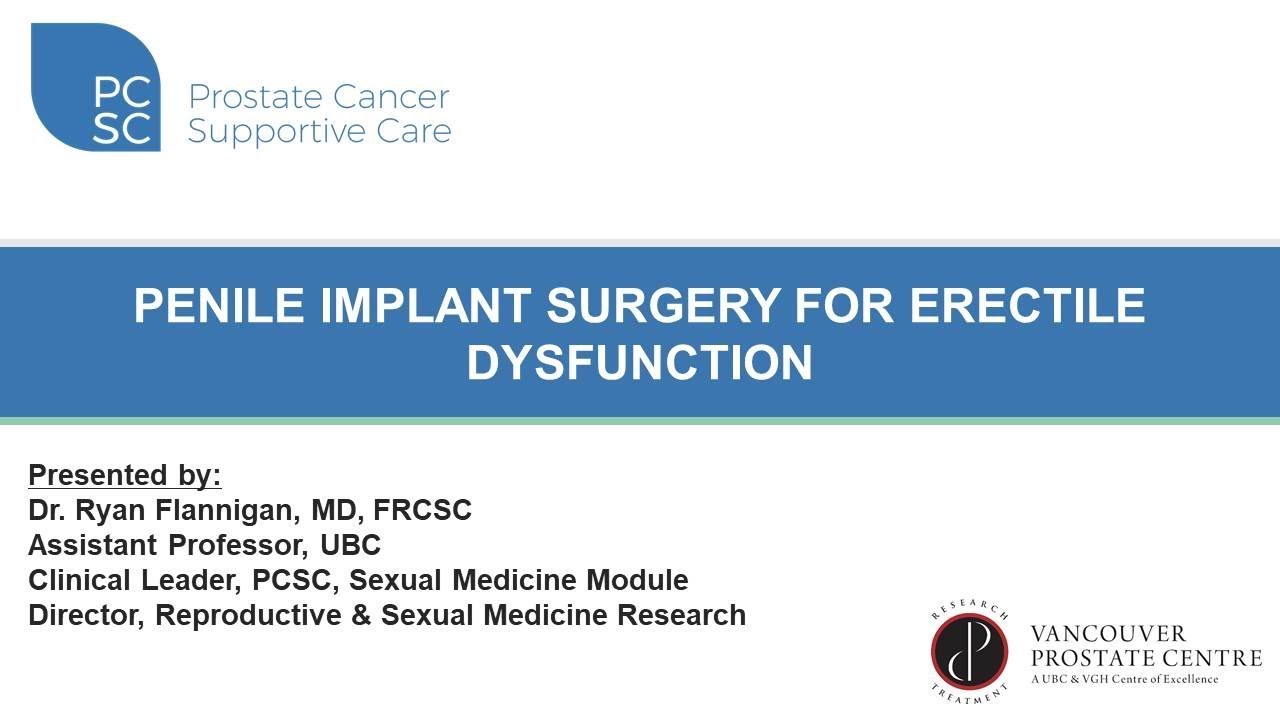 Penile Implant Surgery for Erectile Dysfunction - YouTube