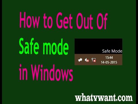 How to get out of safe mode in windows - YouTube