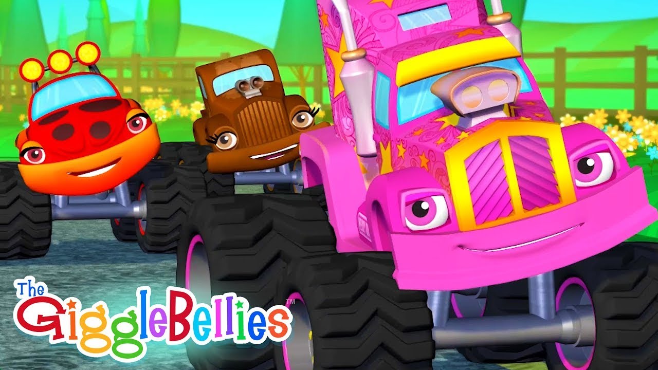 Monster Truck Cartoons for Kids | Wheels on the Bus and Preschool ...