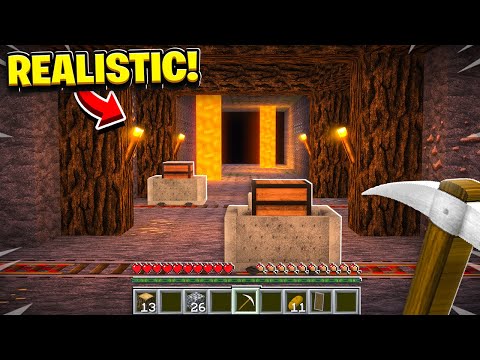 MINING IN SUPER REALISTIC MINECRAFT! - YouTube