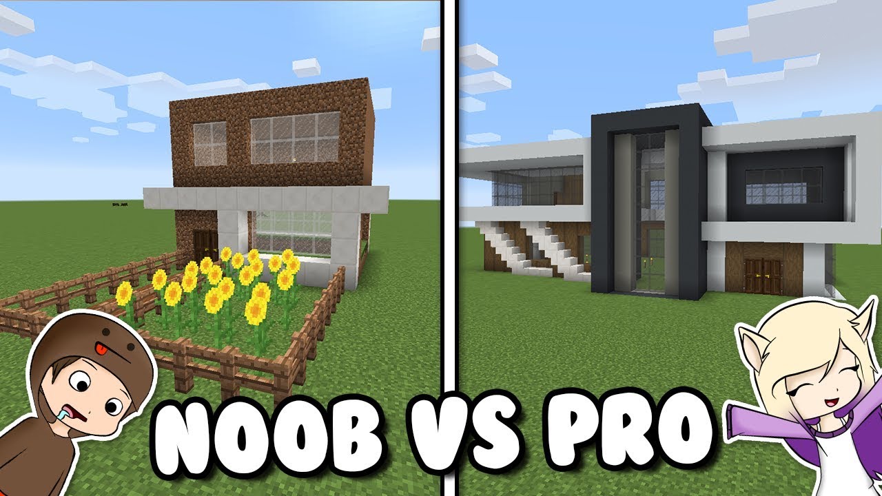 CASA MODERNA NOOB VS PRO EN MINECRAFT - YouTube