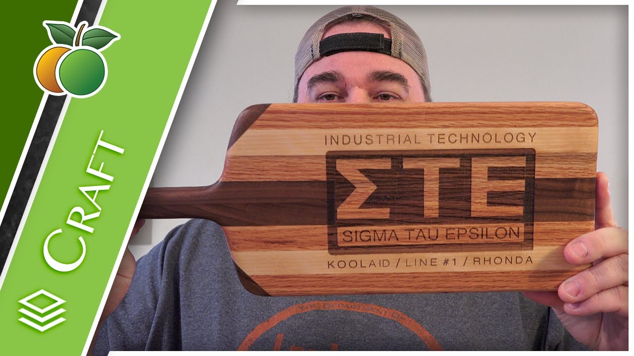 Laser Engraved Paddle / Cutting Board for my Contest Winner - YouTube