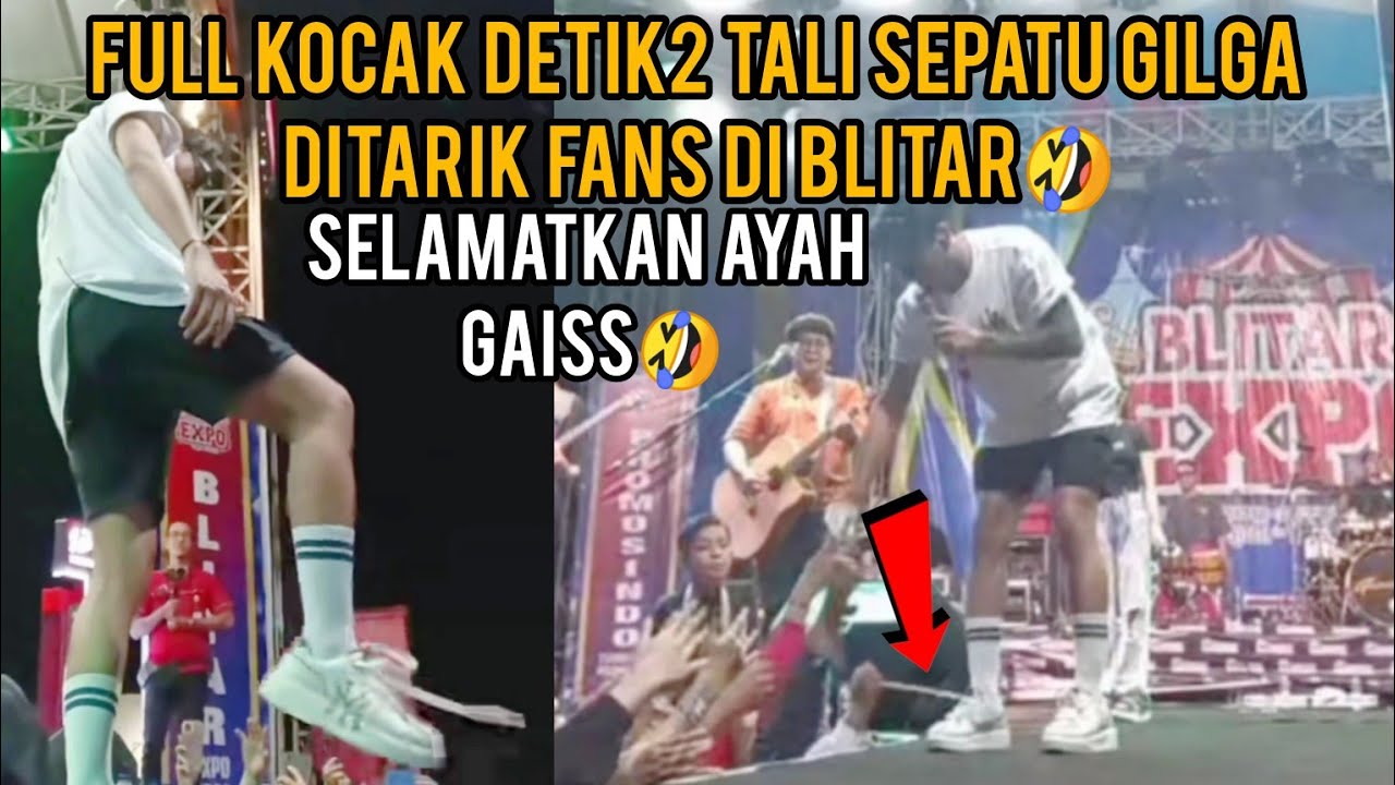 FANS GILGA SAHID TARIK TALI SEPATU GEGARA GEMESS POOL😅 SAAT KONSER DI ...