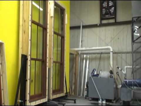 4' x 12' Triple Hung Window being subjected to the large missile impact ...