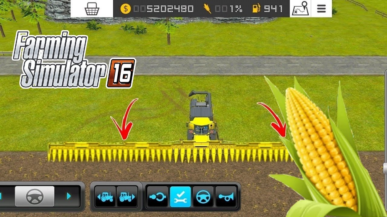 Harvest Corn🌽 All Fields In Fs 16 ! farming simulator 16 || fs16 ...