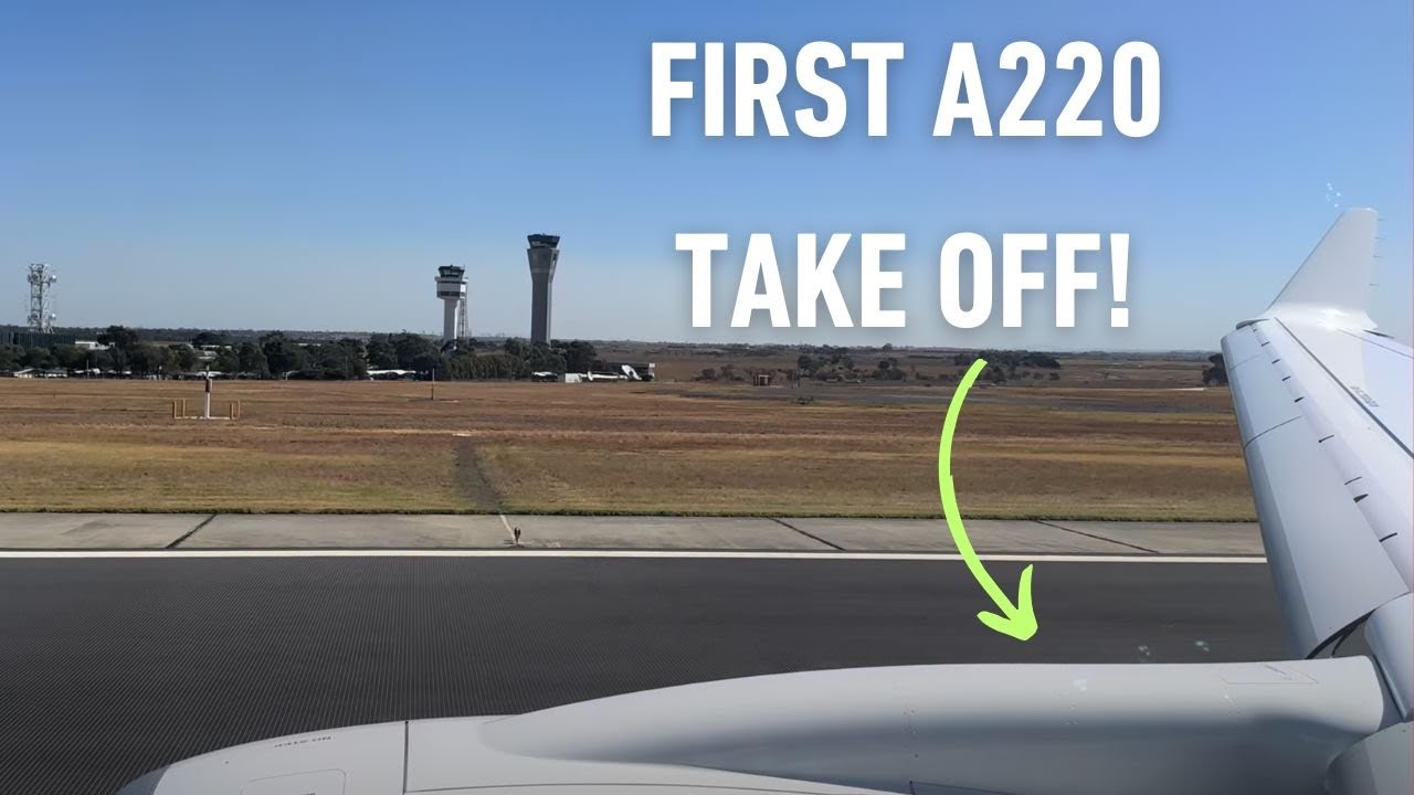 First Qantas A220 Take Off! - YouTube