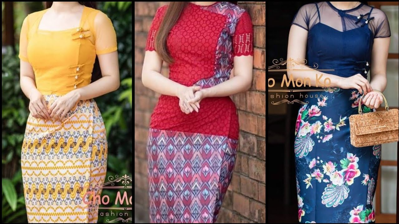 adorable and impressive designs of Myanmar traditional dresses looks so ...