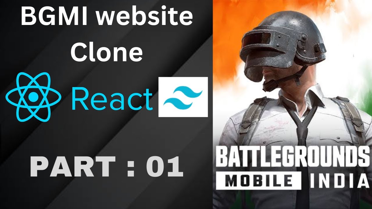 BGMI(PUBG) #website clone : Part 01 || Responsive Nav , Footer , #react routing - YouTube