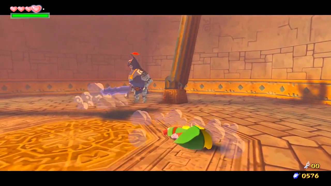 The Legend of Zelda Wind Waker HD Darknut Battle - YouTube