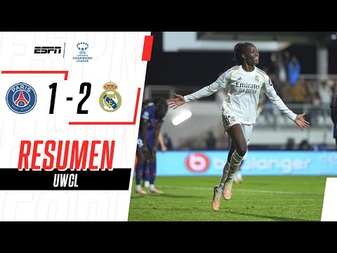 LINDA CAICEDO SE VOLVIÓ A LESIONAR EN LA VICTORIA DEL REAL MADRID | PSG 1-2 Real Madrid | RESUMEN