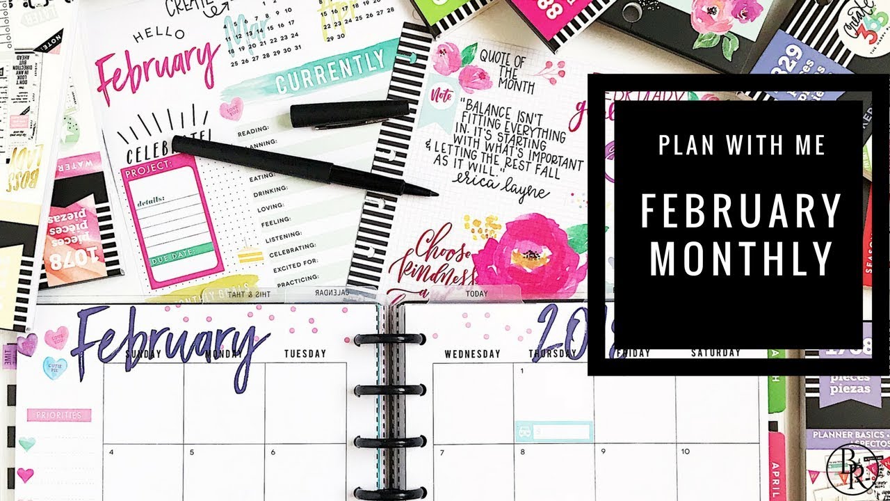 February Monthly Plan with Me | Plans by Rochelle - YouTube