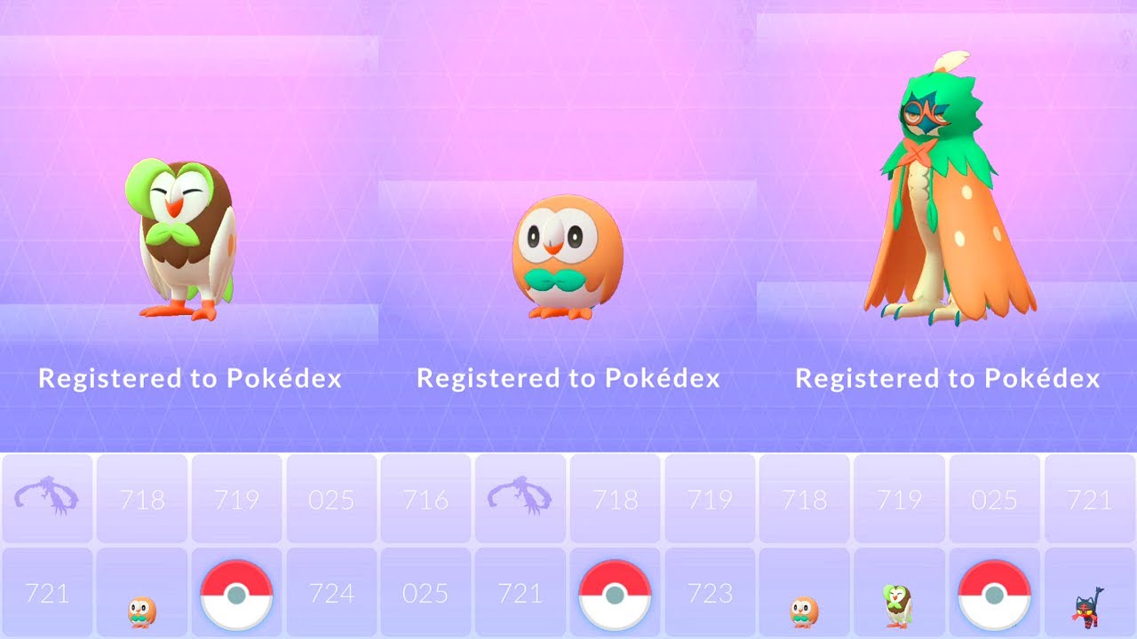 Pokemon Go Rowlet Catch & Dartrix - Decidueye Evolutions - YouTube