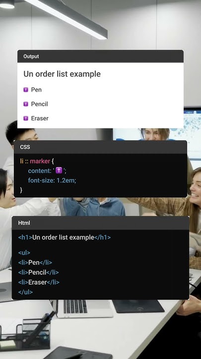 📌Unleash the power of CSS markers in your unordered lists. #learning #css #crudacademy # ...
