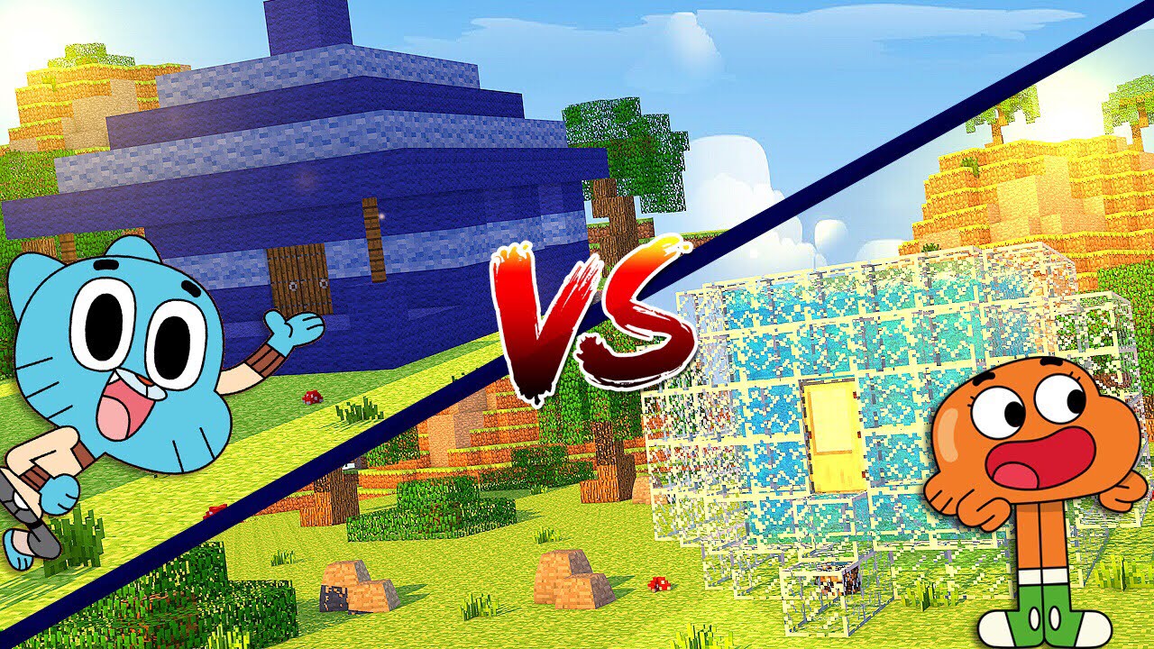 CASA DO GUMBALL vs CASA DO DARWIN - MINECRAFT - YouTube