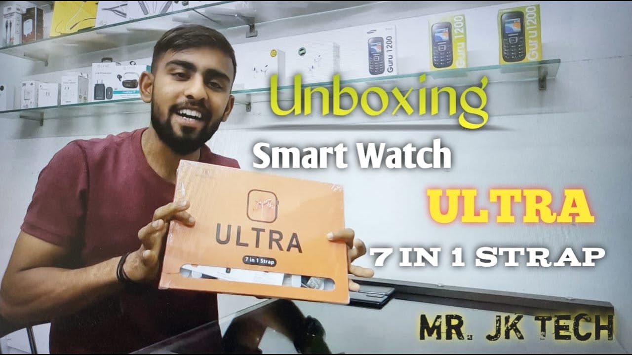 Unboxing Smartwatch Ultra 7 in 1 Strap I Unboxing I Games I Screen 2.2 ...