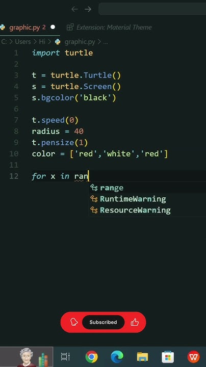 Amazing graphic circle ⭕ design python tutorial #coder #python #coding #funny #viralshort #viral ...