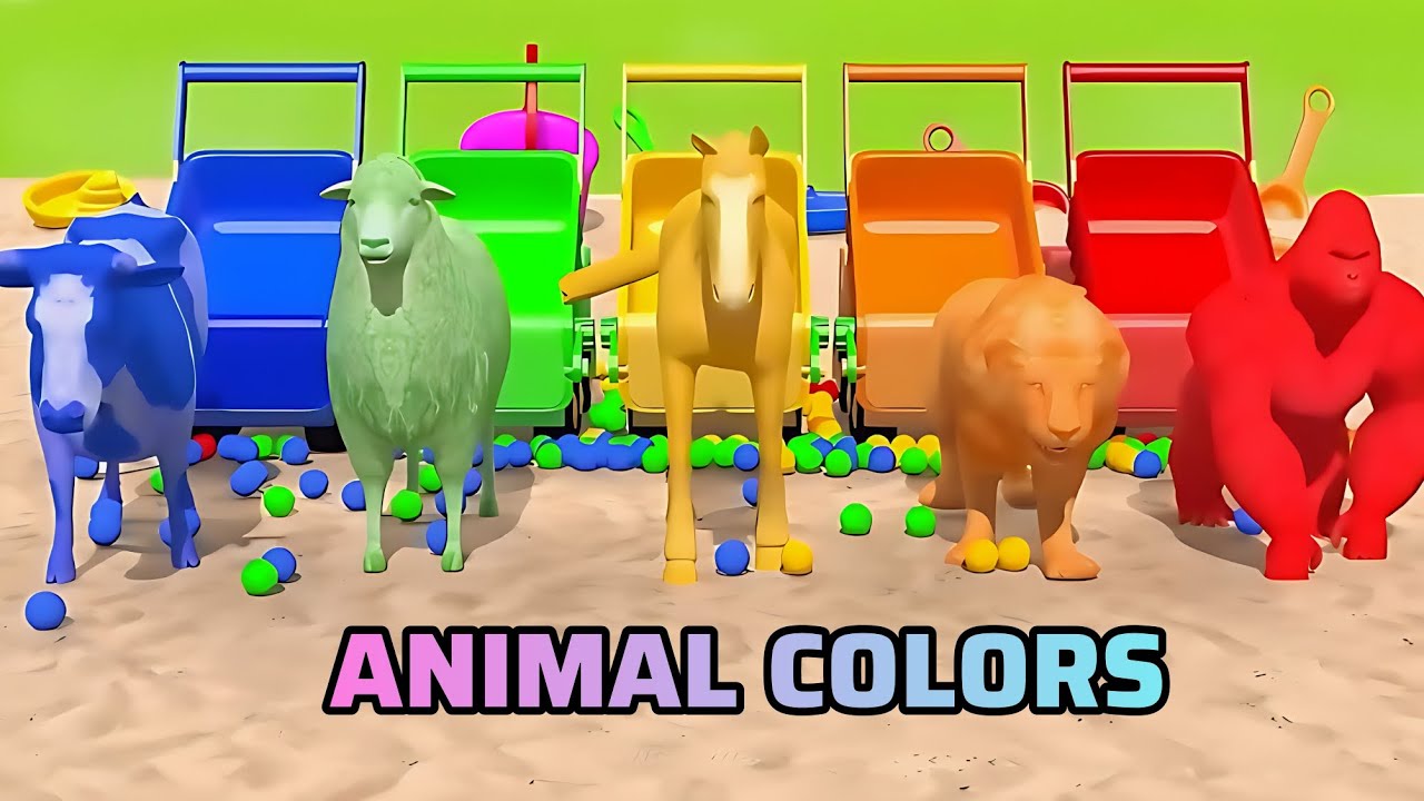 Learn Animal Colors for Kids & Young | Fun Colorful Animals | #usa ...