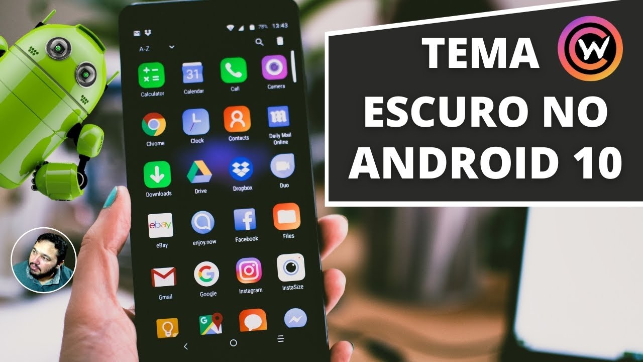 TEMA ESCURO | Como ativar o TEMA ESCURO no Smartphone com Android 10 ...