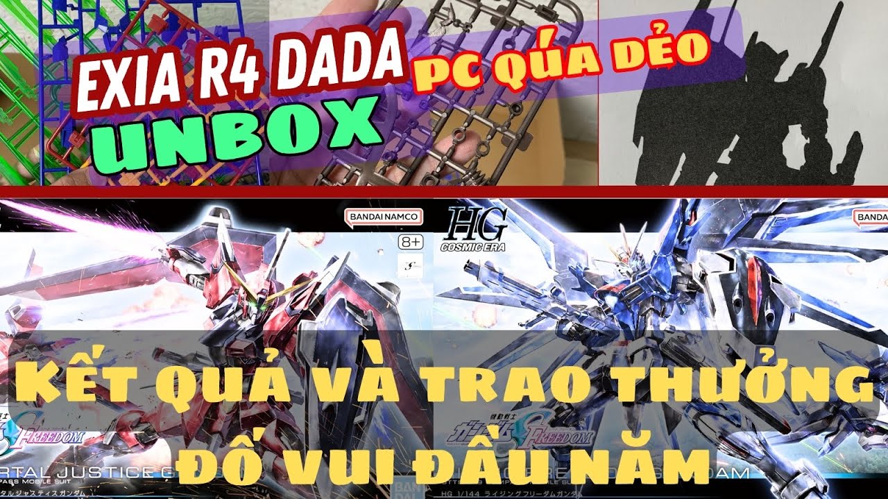 [UNBOX] Dada Exia R4 | Kết quả đố vui có thưởng đầu năm - YouTube