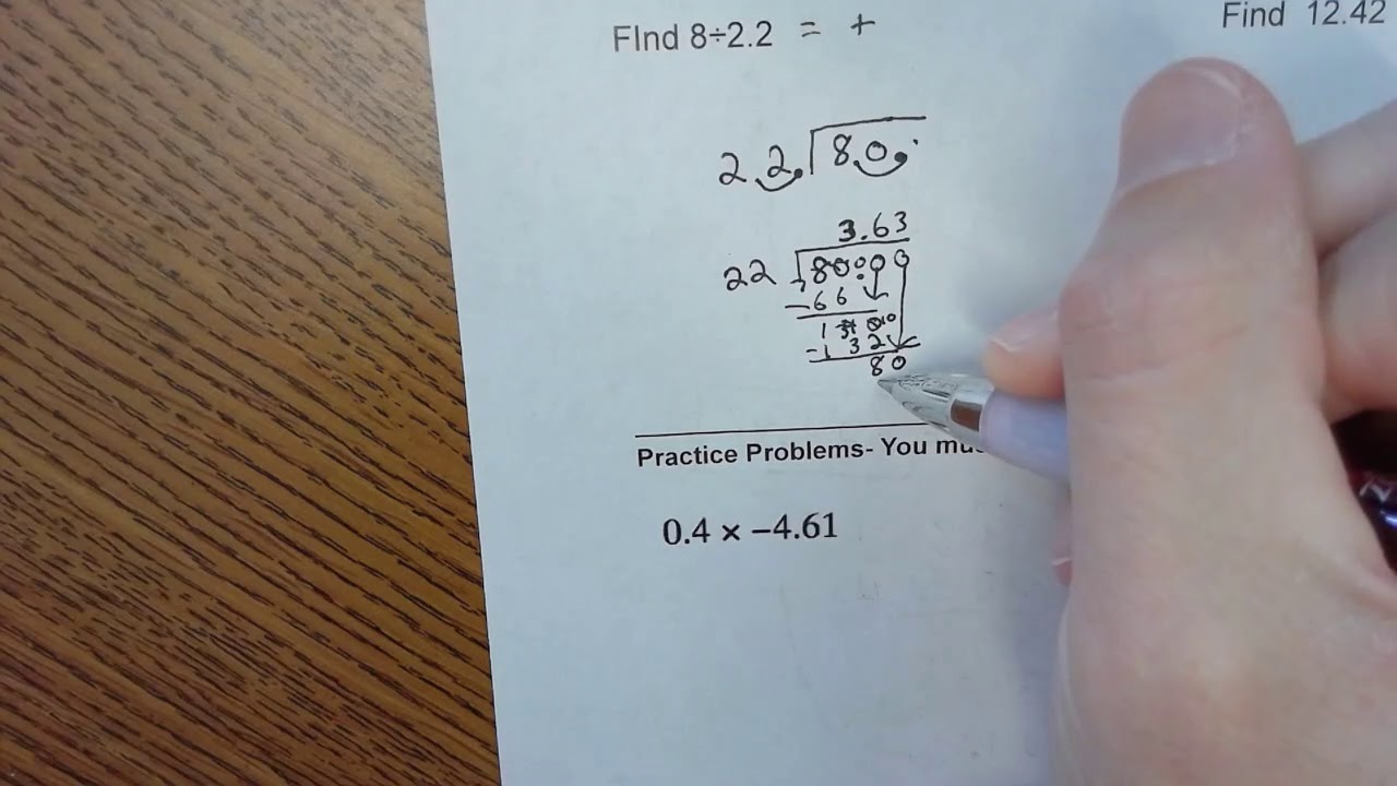 7th Grade- Chapter 2.4- Multiplying Rational Numbers Decimals - YouTube