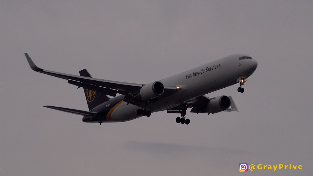 UPS Airplane Passing Thru - YouTube