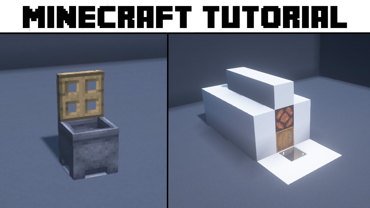 Simple + Advanced Trash Can | Minecraft Tutorial - YouTube