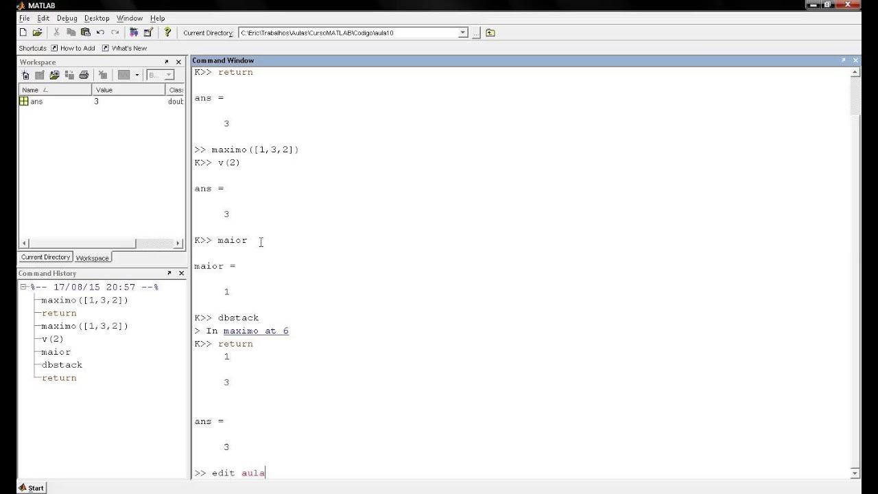 MATLAB - Aula 10: Debugging - YouTube