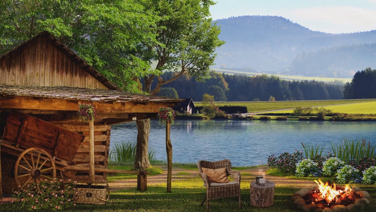 Cozy Campfire Ambience | Burning Fireplace and Crackling Fire Sounds ...