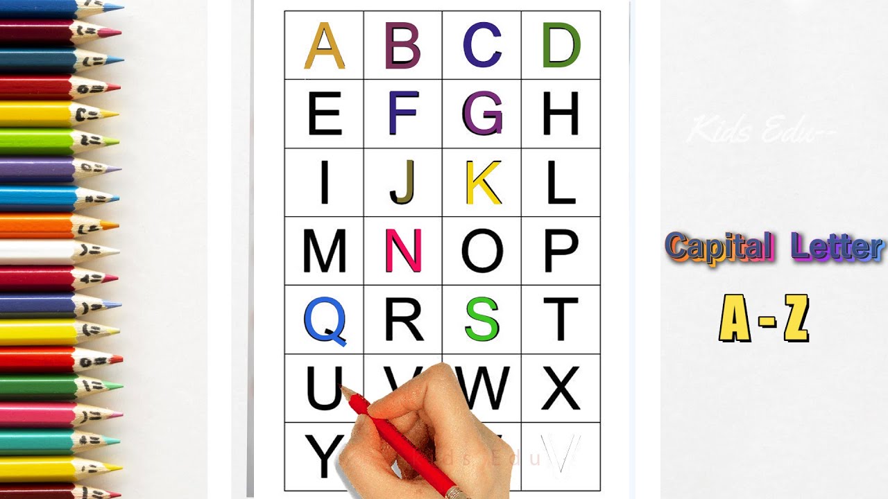 Learn to read and Paint Capital letters A - Z | Alphabets - YouTube