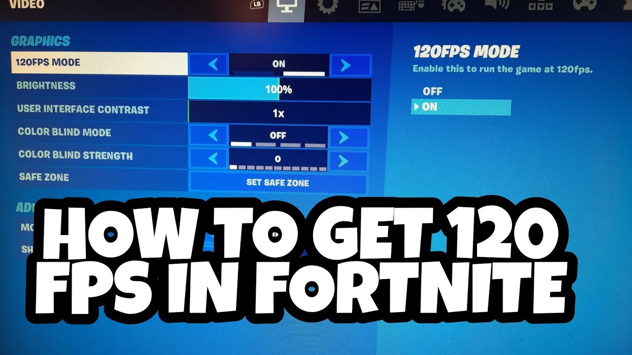 HOW TO GET 120 FPS IN FORTNITE ON XBOX SERIES S YouTube HOW TO GET 120 FPS IN FORTNITE ON XBOX SERIES S YouTube