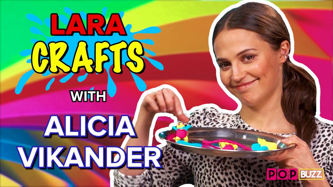 Lara Crafts with Tomb Raider's Alicia Vikander | PopBuzz Meets - YouTube