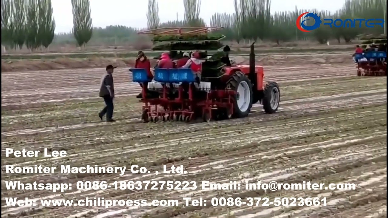 Machine automatique de transplantation de piment ~ 1 - YouTube