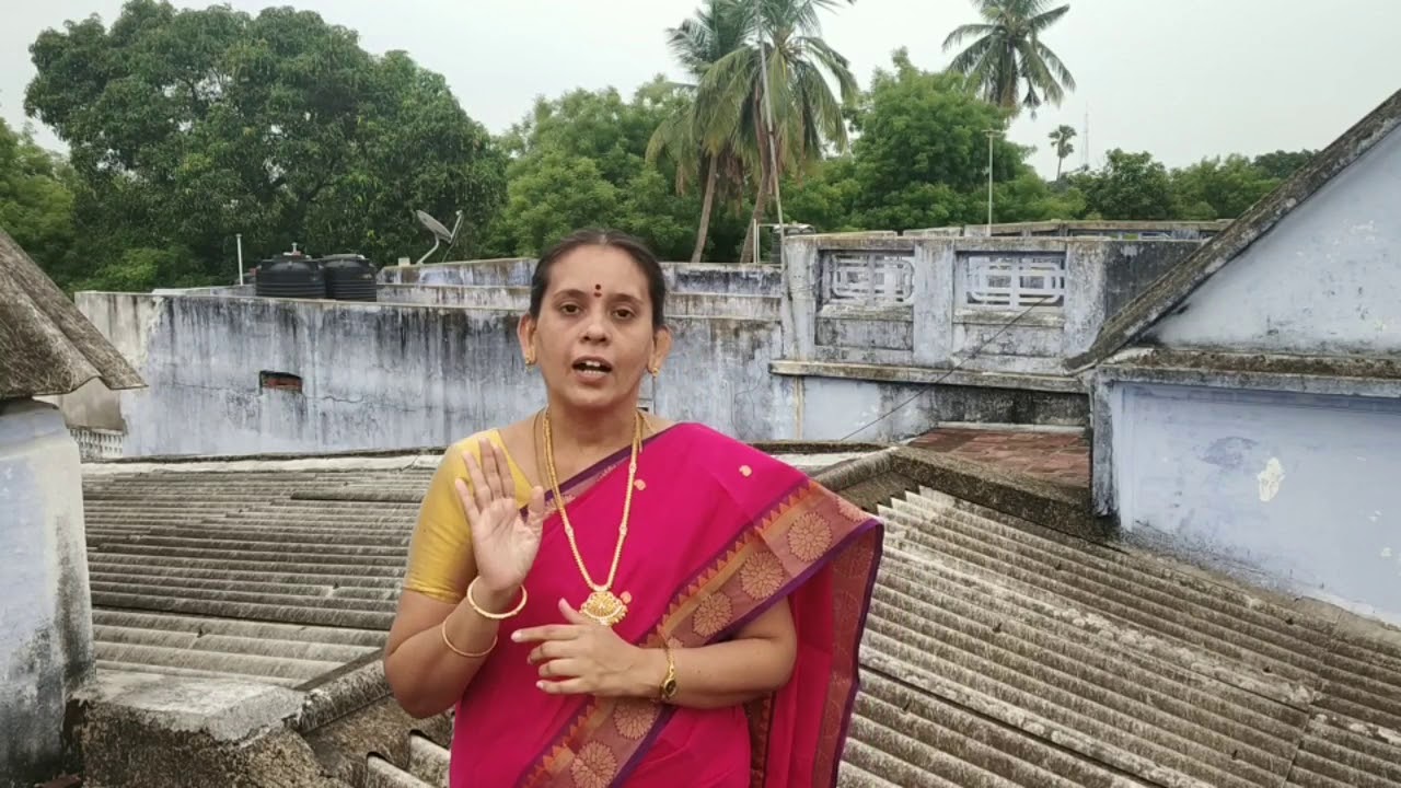 Morning sloka / Karagrey Vasathey Lakshmi/Sanskrit sloka with Tamil ...