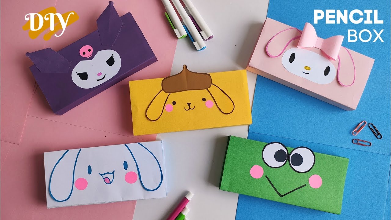 ORIGAMI Paper Cinnamaroll,My melody, Kuromi,Purin, Keroppi Pencil Box ...
