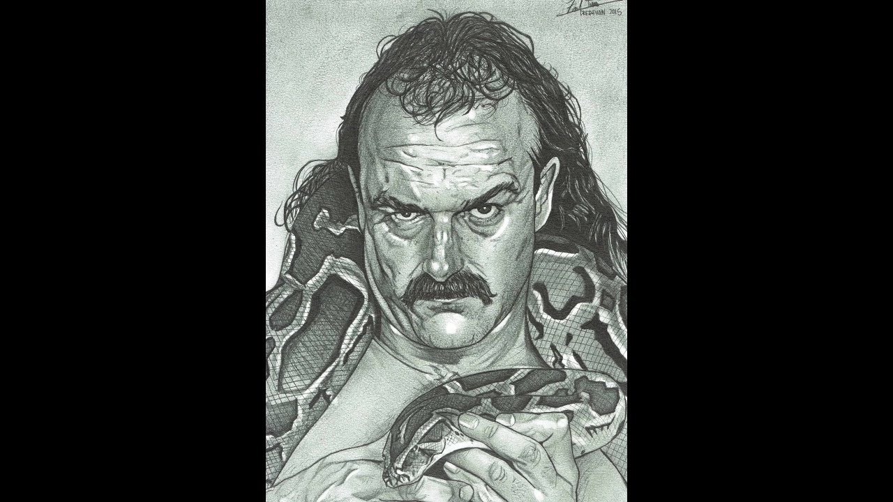 Jake the Snake Roberts A Dredfunn Mechanical Pencil Portrait - YouTube