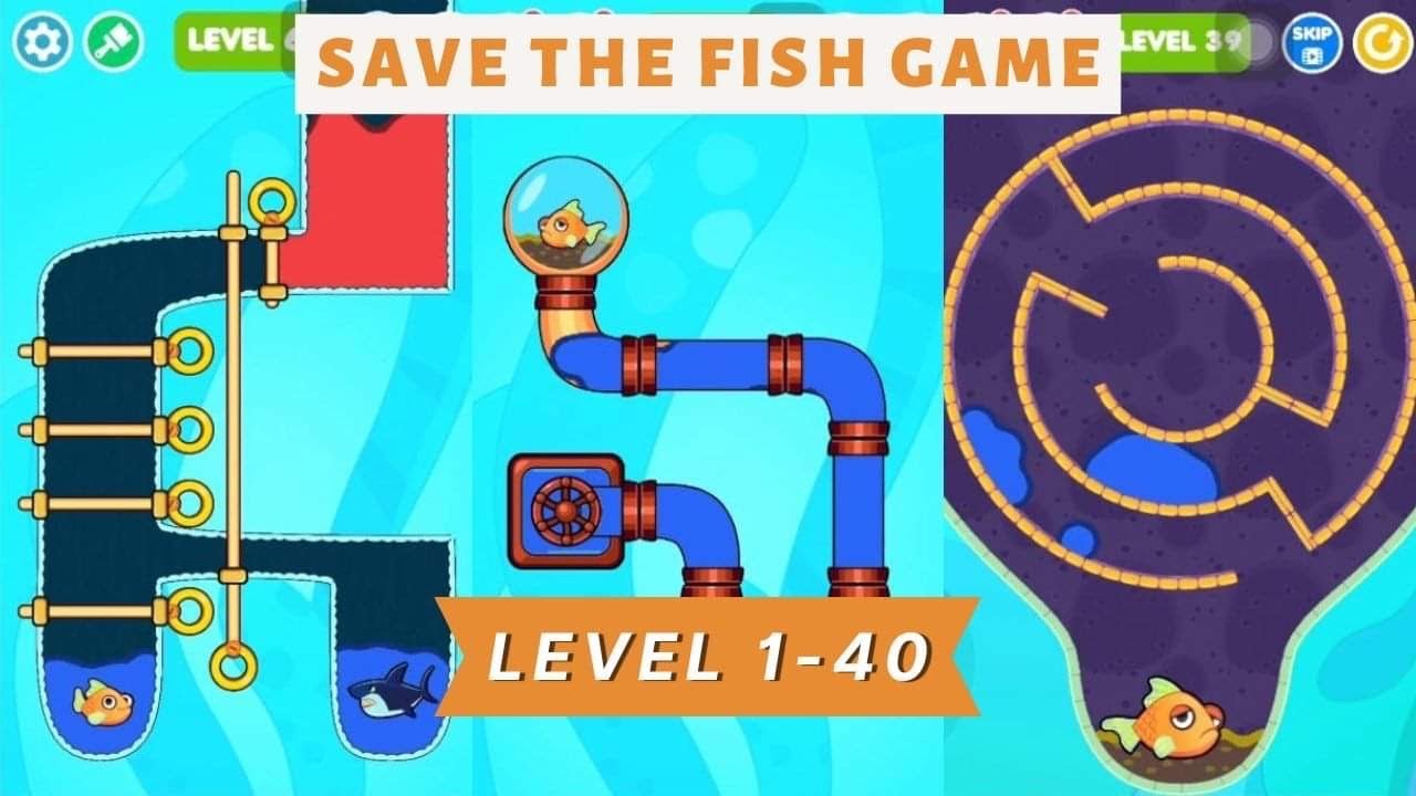 SAVE THE FISH: Pull the Pin Game || Save the Fish Level 1-40 - YouTube