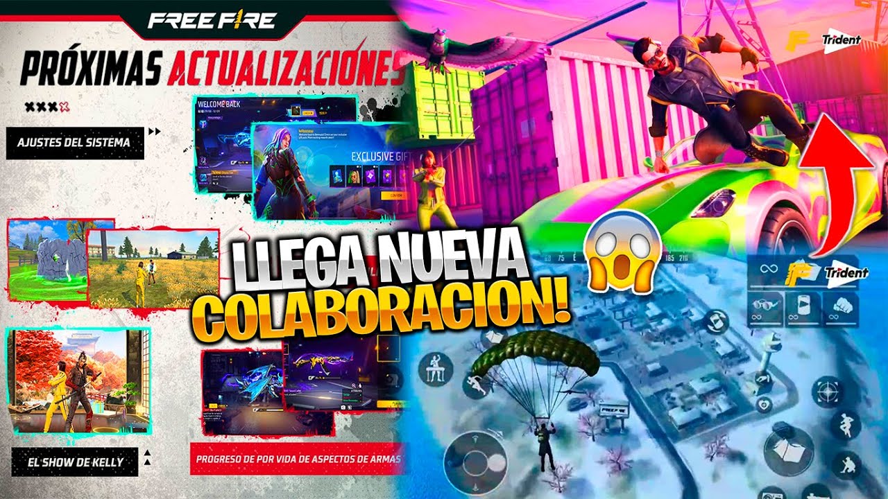 OFICIAL FREEE FIRE x TRIDENT (CAMBIOS DE LA NUEVA ACTUALIZACION ...
