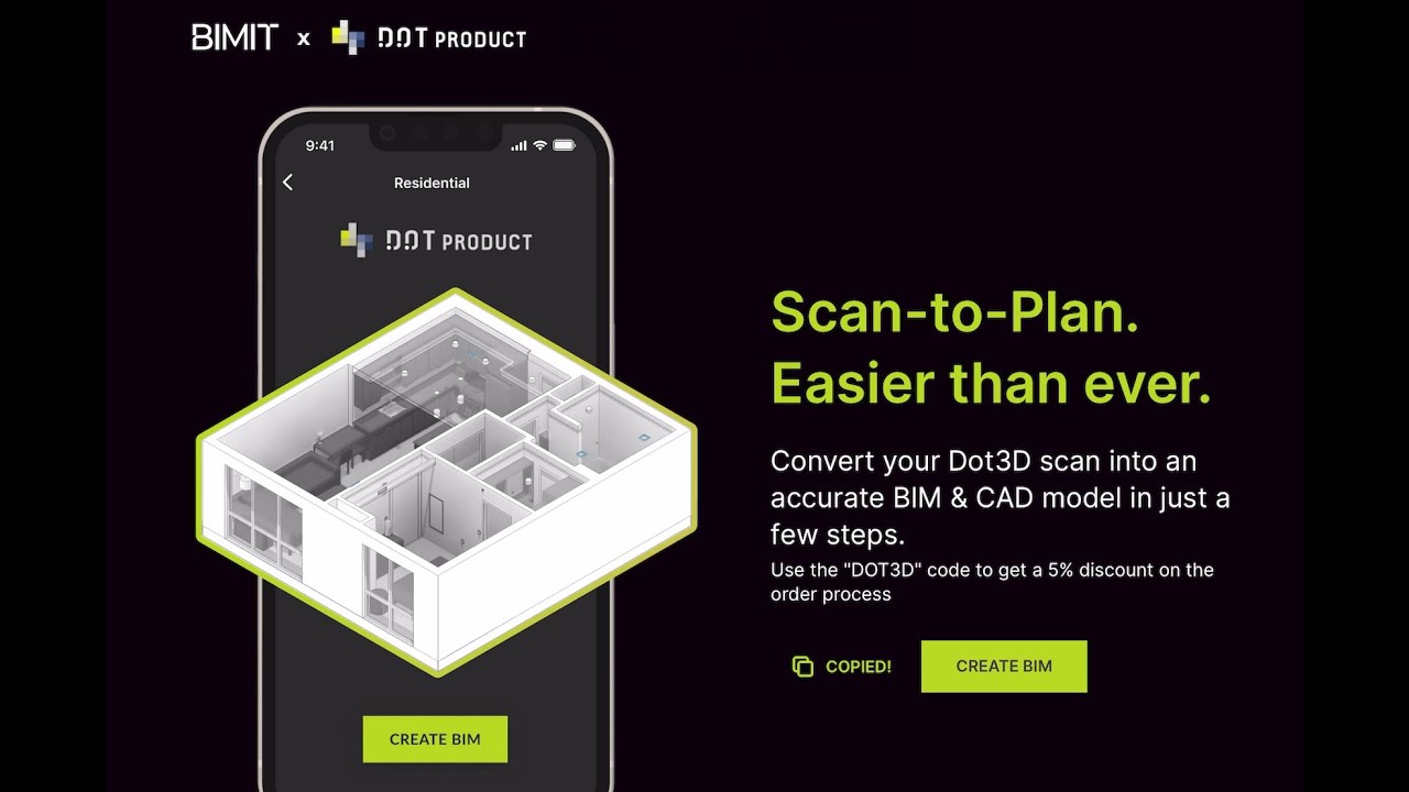 Dot3D x BIMIT: Scan to CAD simplified - YouTube