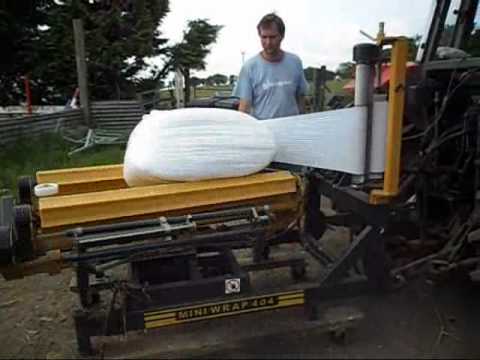 Small Bale Haylage Wrapping - YouTube