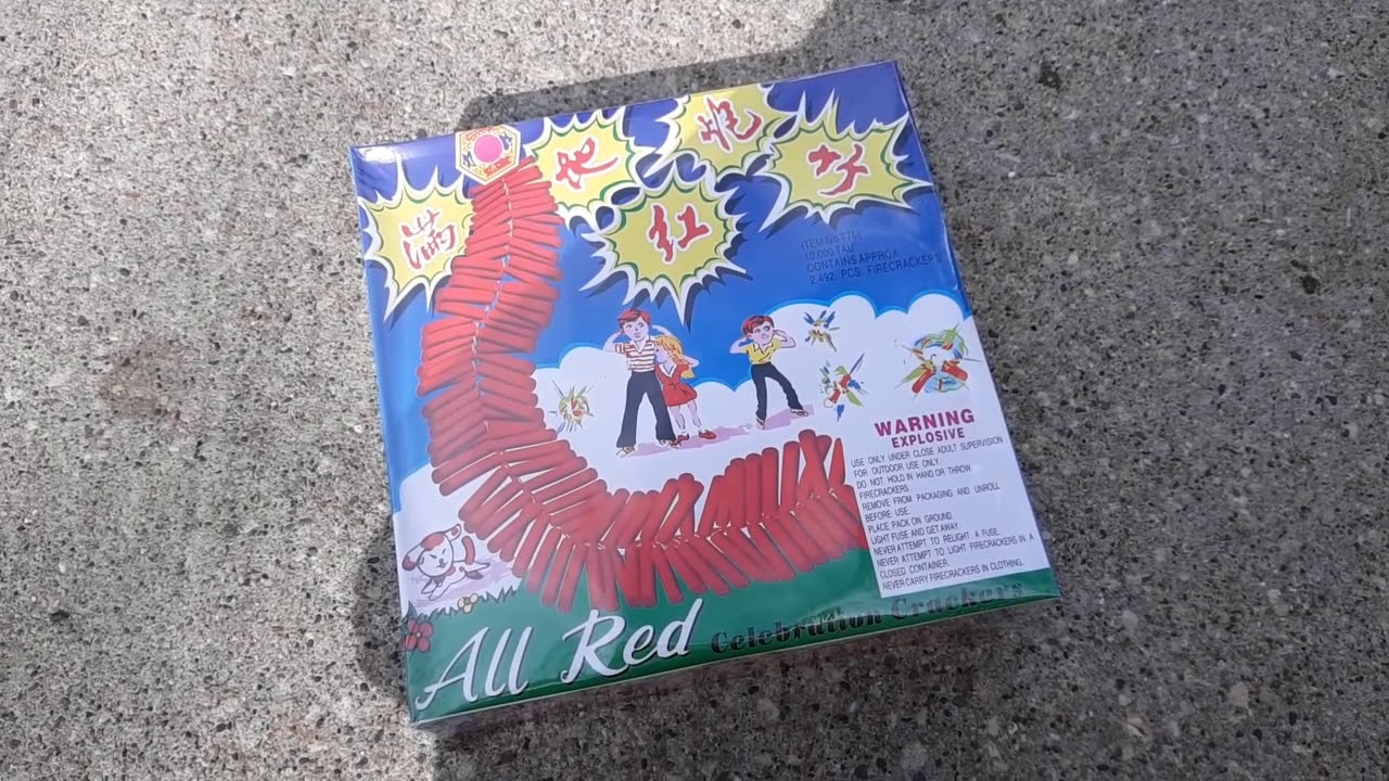 💥💥👍ALL RED CELEBRATION CRACKERS 10,000 TAU 👍💥💥VERY LOUD!!! - YouTube