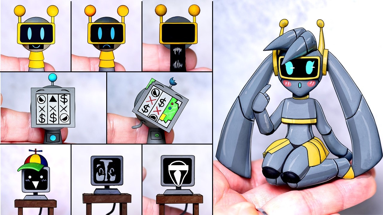 Making SPRUNKI All Funbot & Mr. Fun Computer & Casi Sculptures ...