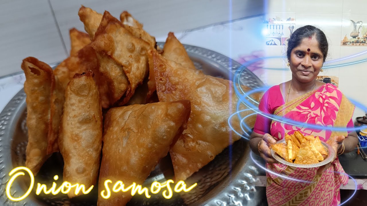 😋Onion samosa | Easy mini onion samosa at home | How to make samosa🙂# ...