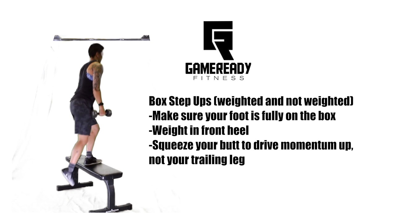Box Step Ups (Weighted/ not weighted) - YouTube