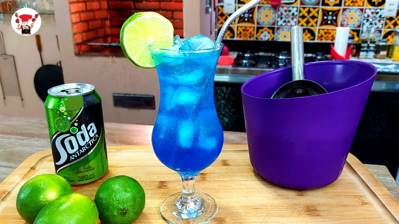 Como Fazer Coquetel Lagoa Azul Sem Álcool Perfeito - YouTube