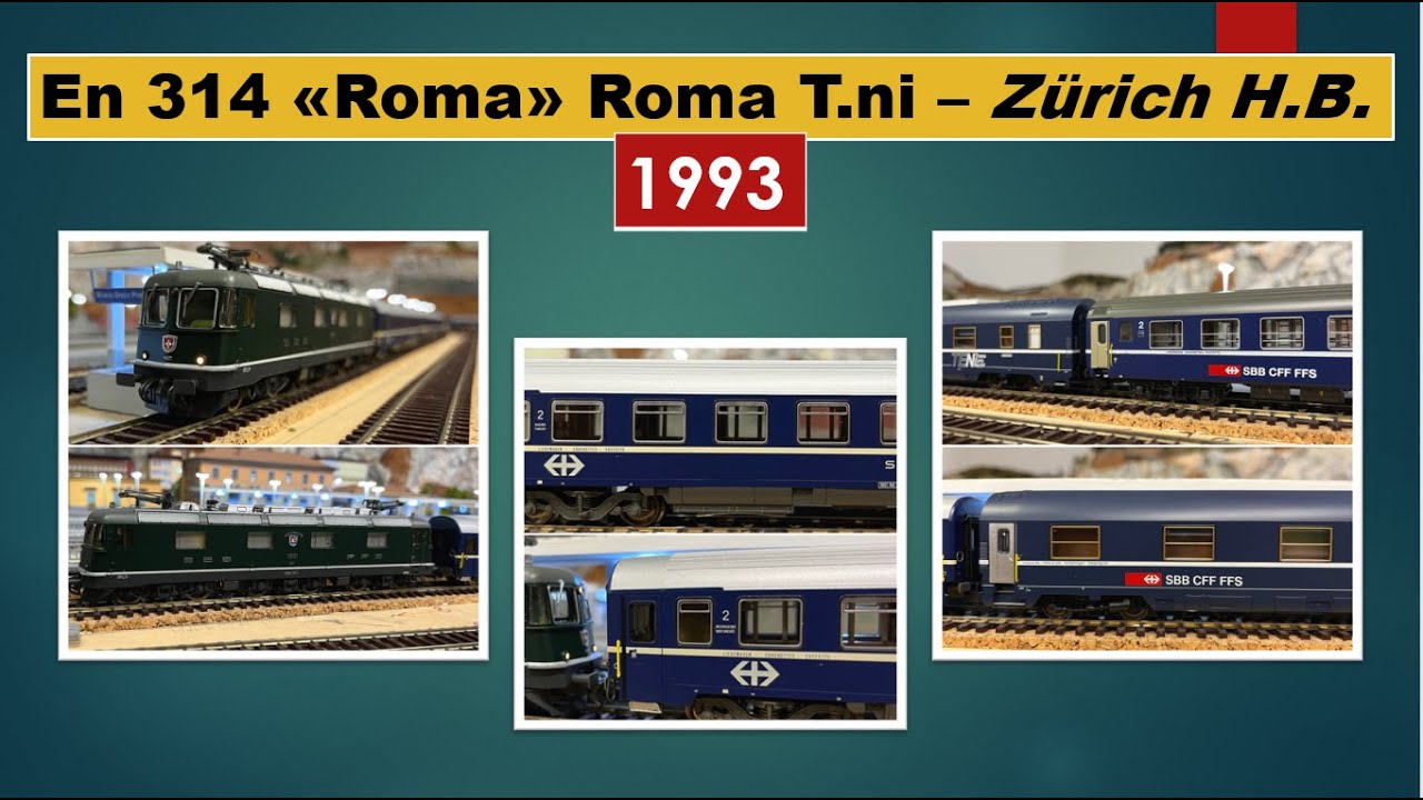 EN 314 ROMA tratta Chiasso - Zurigo HB anno 1993 - YouTube