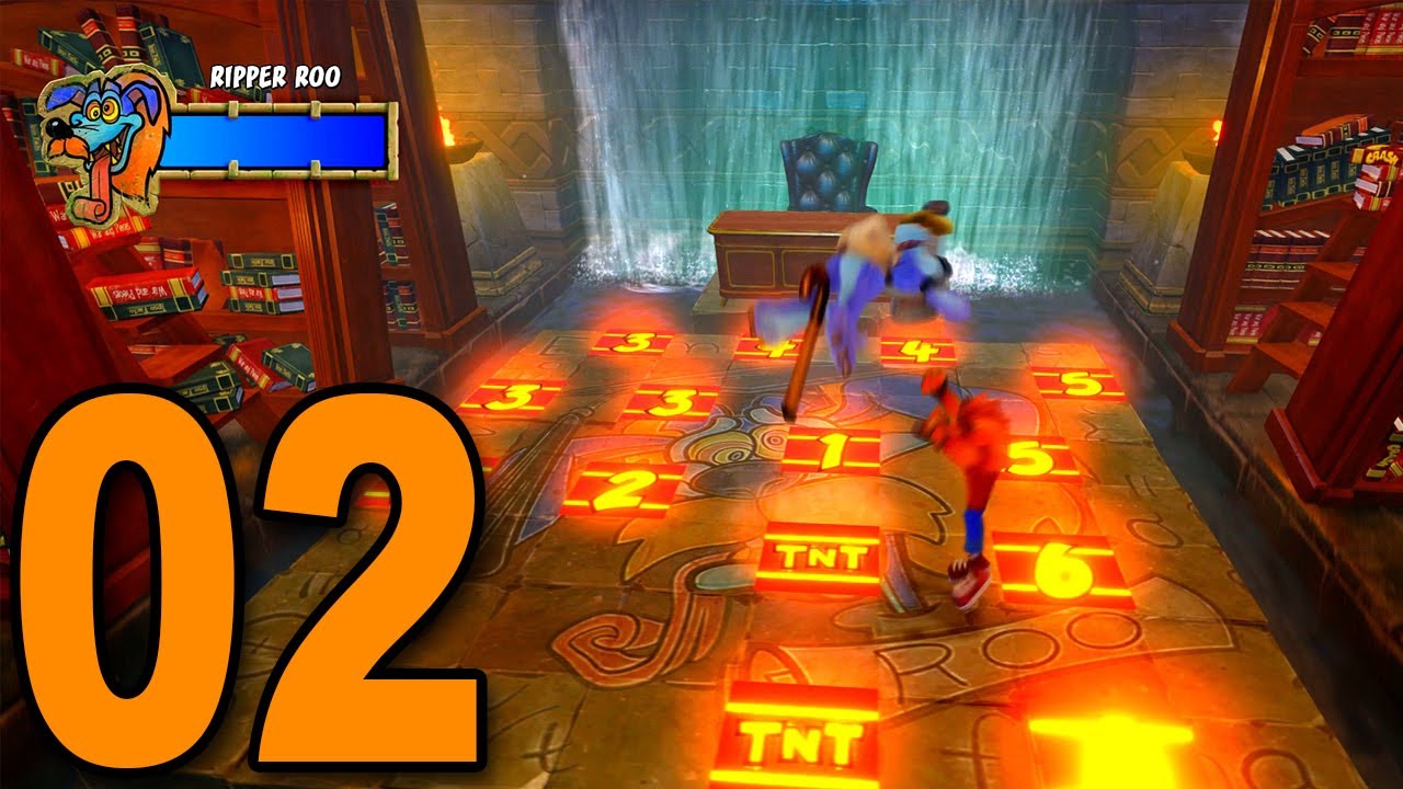 Crash Bandicoot 2 - Part 2 - Ripper Roo Boss! - YouTube